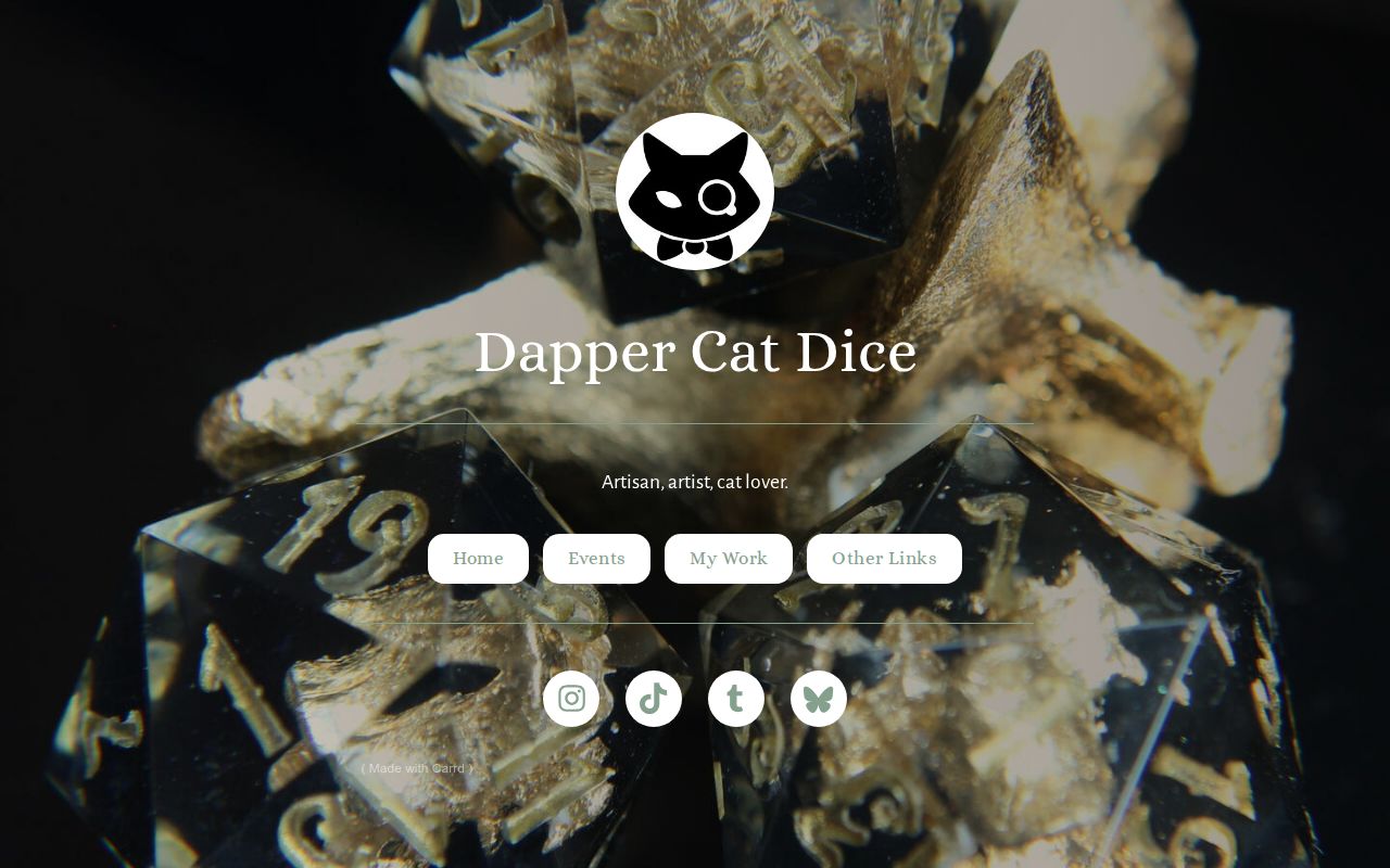 Dapper Cat Dice Portfolio